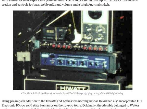 David Gilmour's Alembic F-2B Preamp | WhatGear™